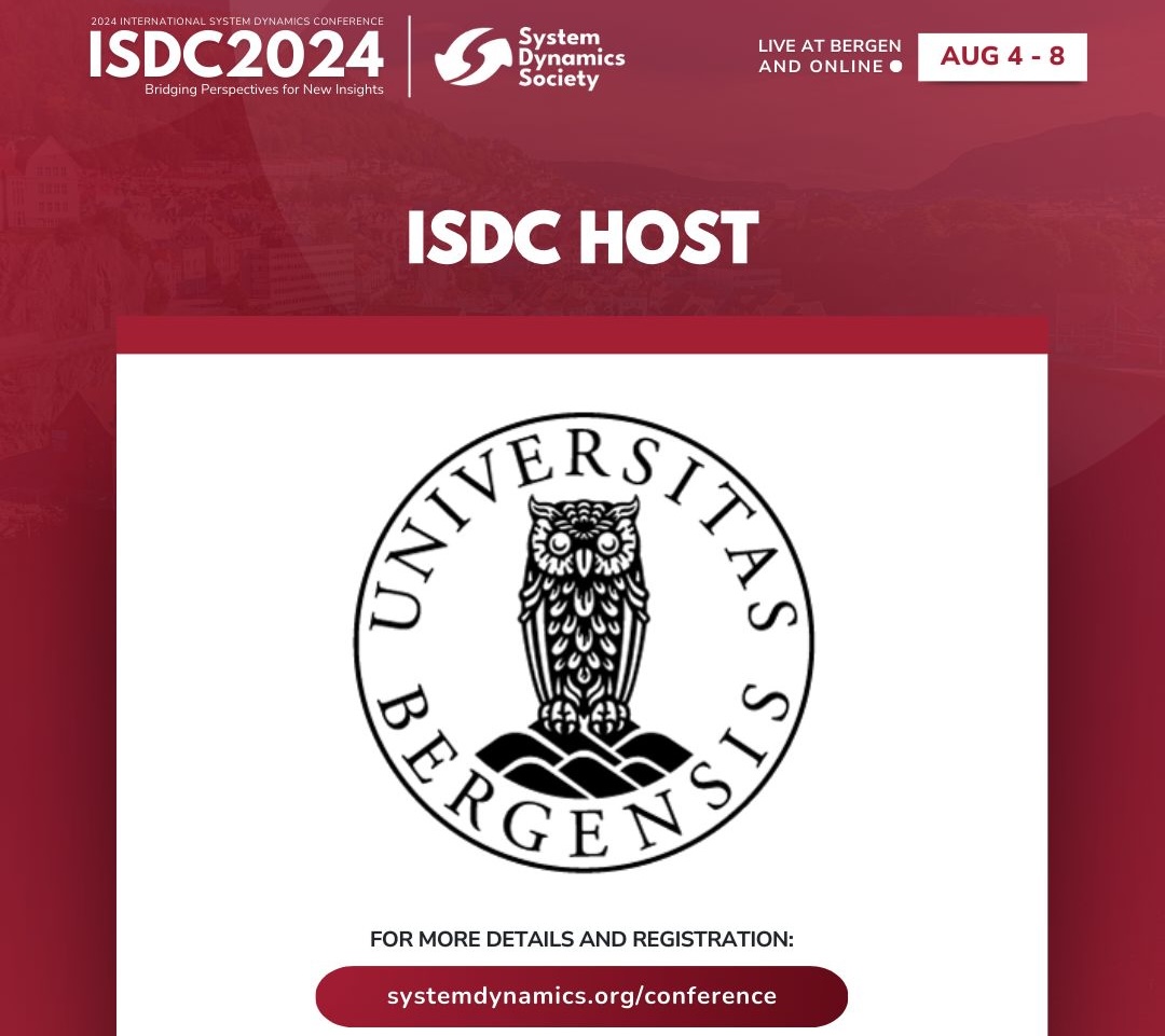 UiB hosts the International System Dynamics Conference 2024 in Bergen ...