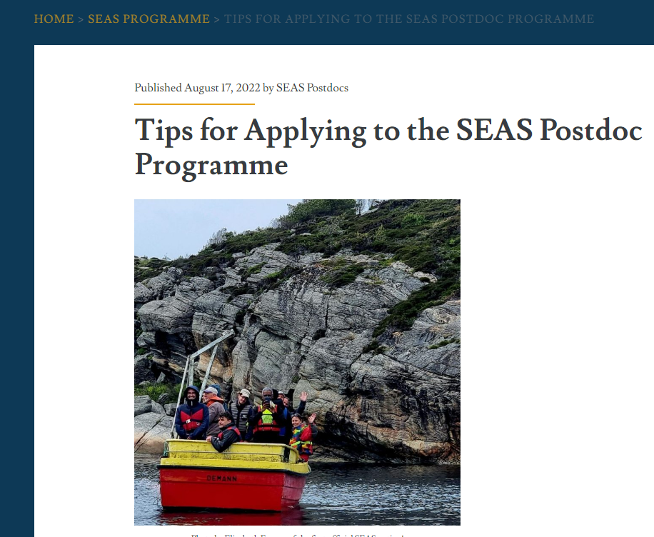 Guide for applicants for SEAS fellowships | Shaping European Research ...