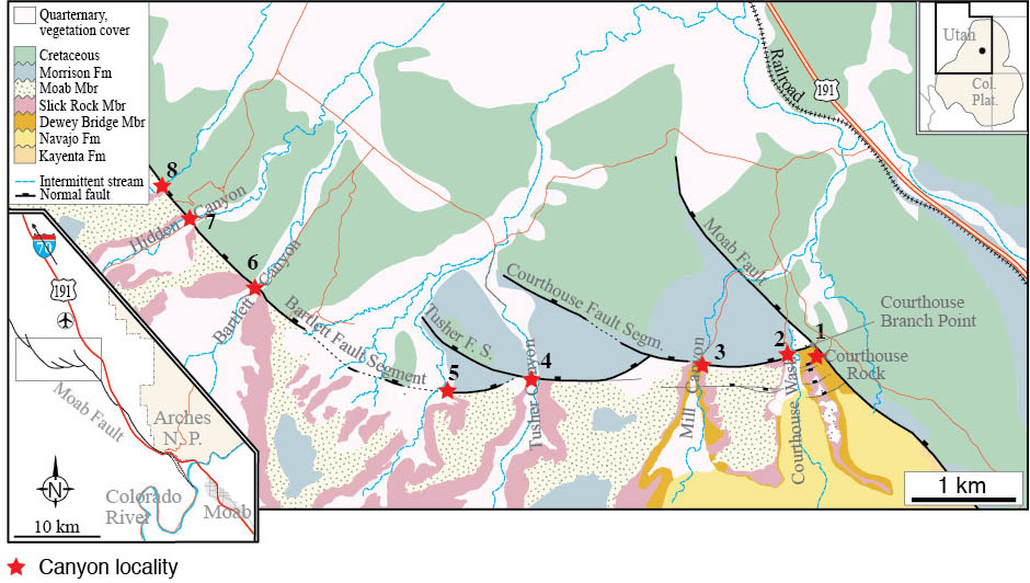 A study of normal fault structure and along-strike variations, based on ...