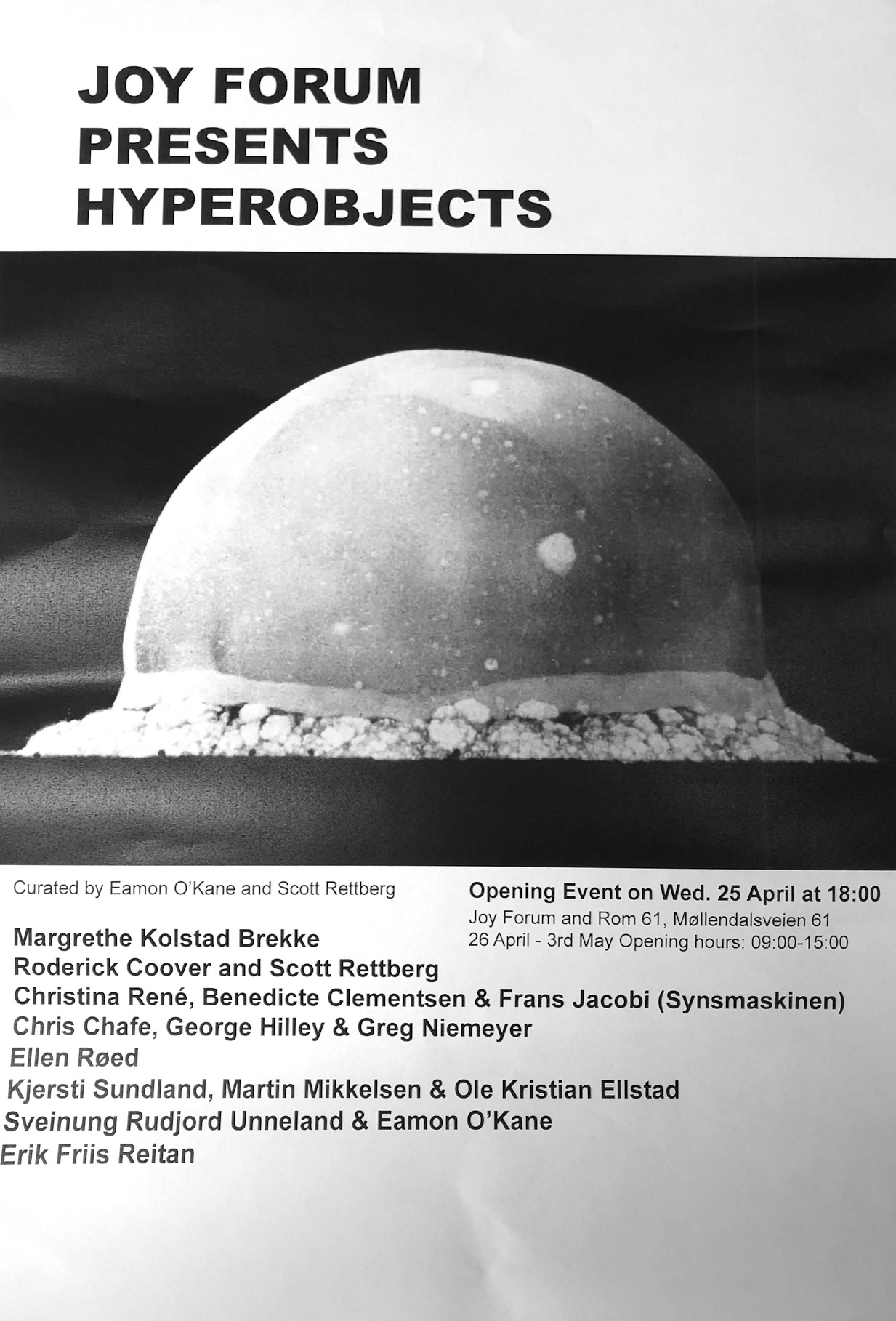 The Ice Core Walk and Hyperobjects Exhibition | Research Group ...