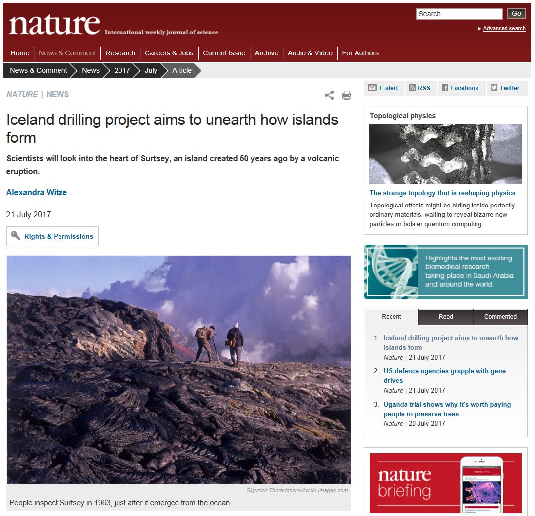 Iceland drilling project aims to unearth how islands form | Centre for ...