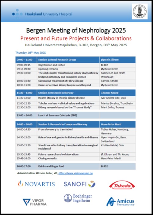 Bergen Meeting of Nephrology 2025 | The Renal Research Group | UiB