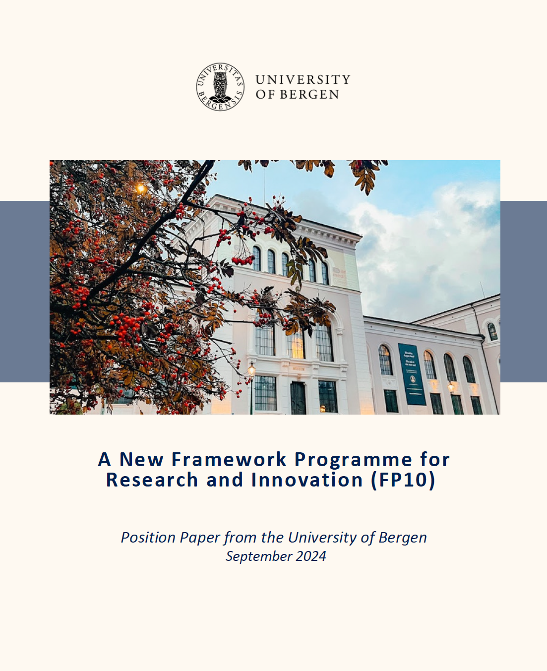 Position Paper from UiB on the EU's Next Framework Programme on R&I ...