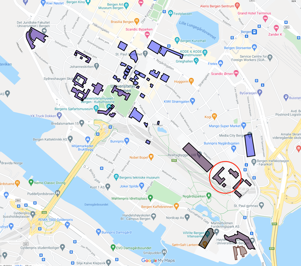 Kart | Institutt for fysikk og teknologi | UiB