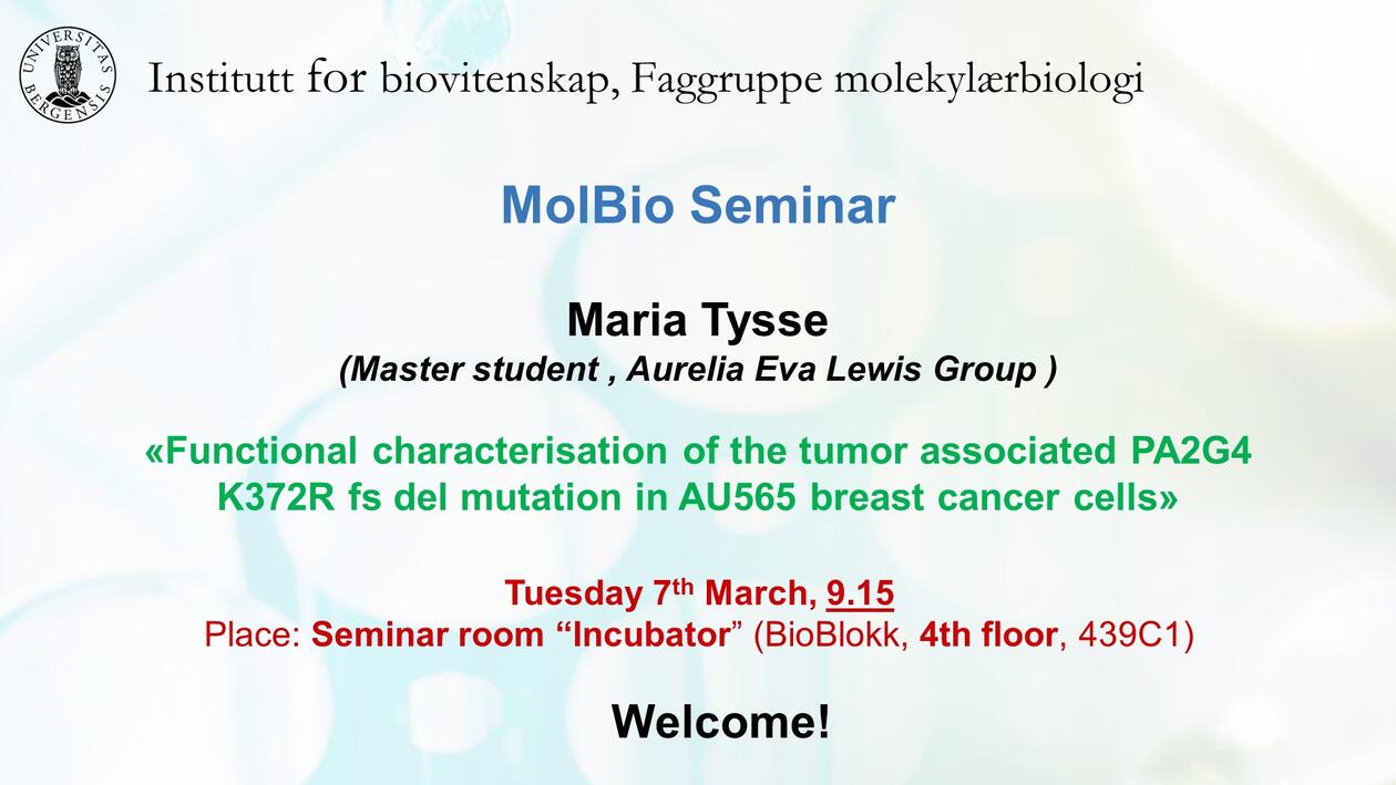 Functional characterisation of the tumor associated PA2G4 K372R fs del mutation in AU565 breast ...
