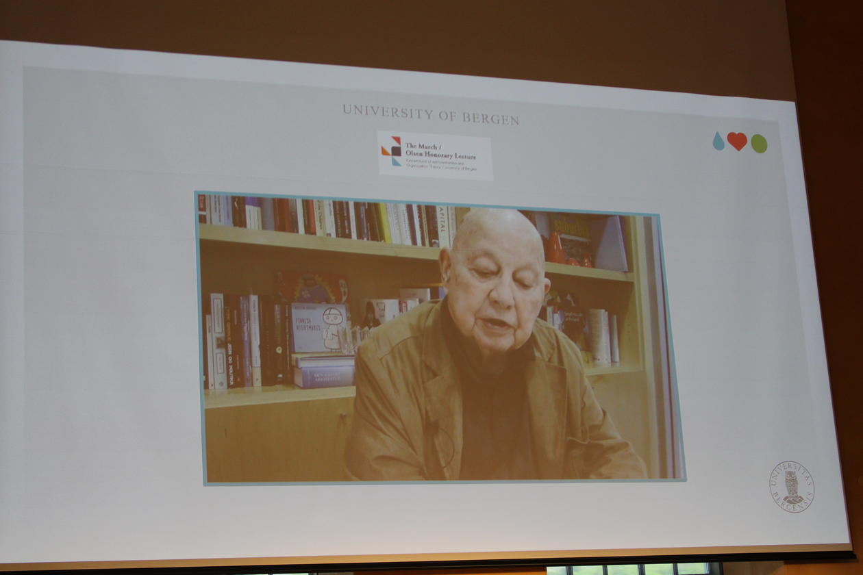 The first Honorary Lecture for James G. March and Johan P. Olsen ...