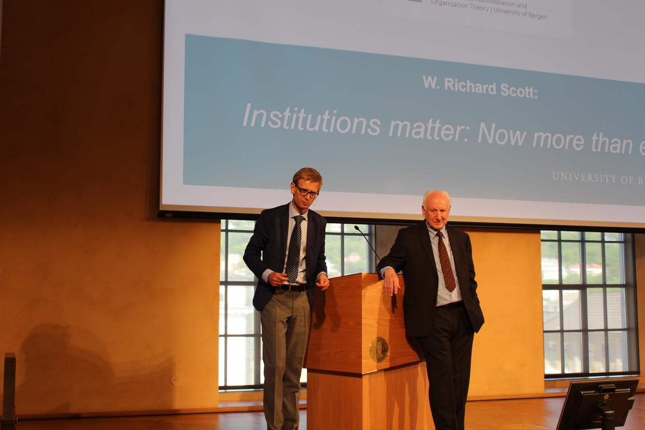 The first Honorary Lecture for James G. March and Johan P. Olsen ...