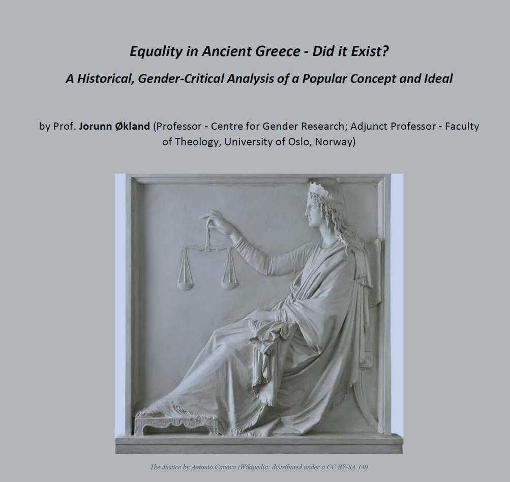 Equality in Ancient Greece - Did it Exist? A Historical, Gender-Critical Analysis of a Popular ...