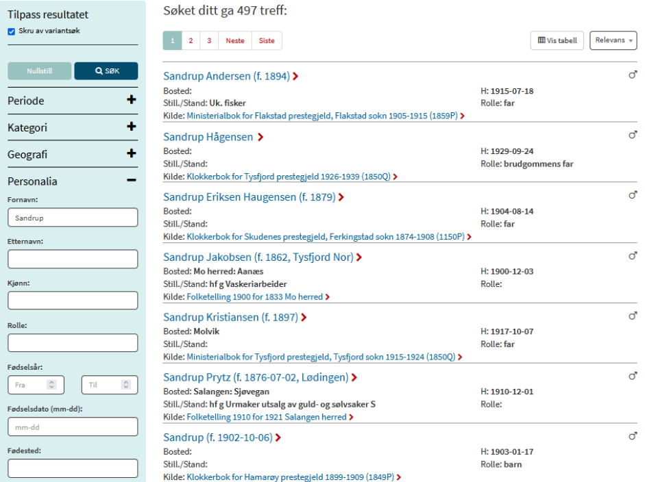 Søk i Digitalarkivet | Institutt for lingvistiske, litterære og ...