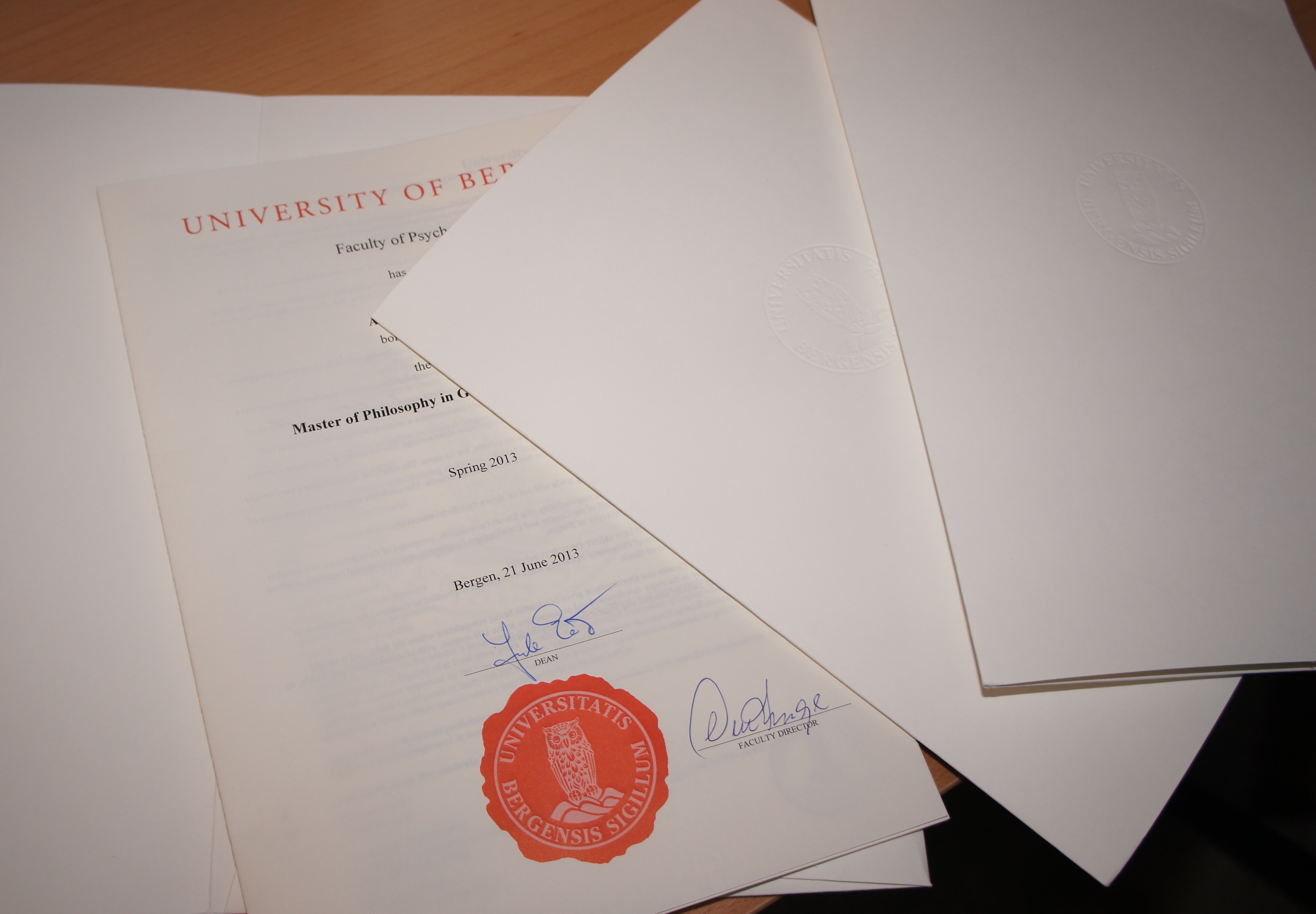 Diploma | Faculty of Psychology | UiB